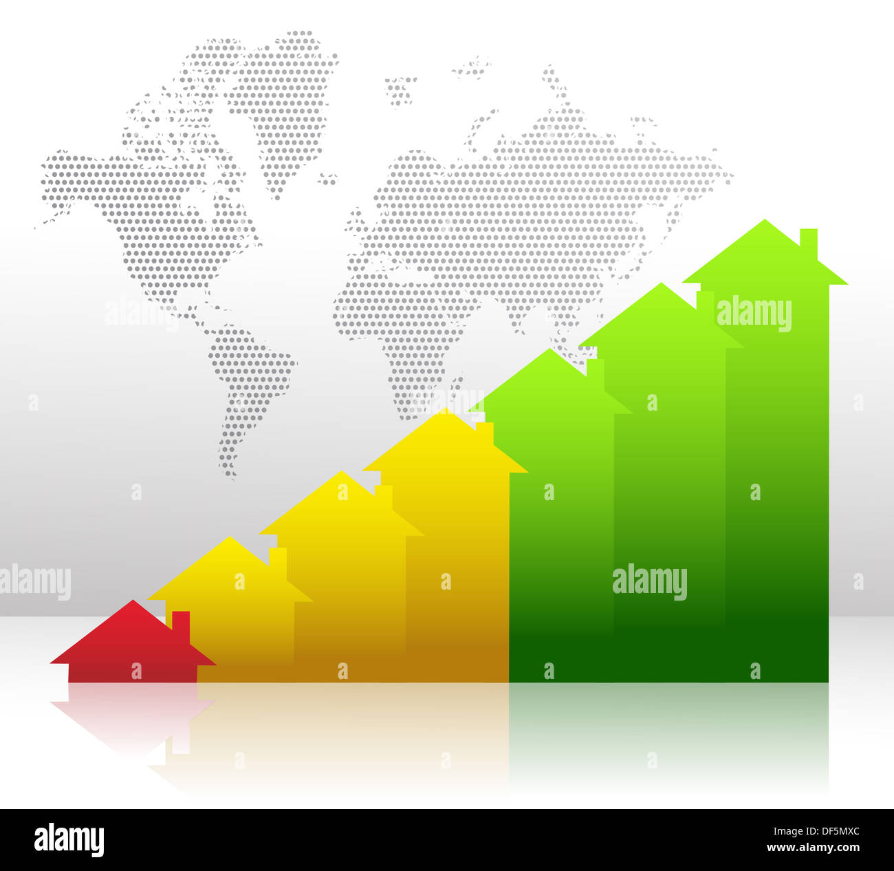 graph showing financial real estate growth illustration Stock Photo - Alamy