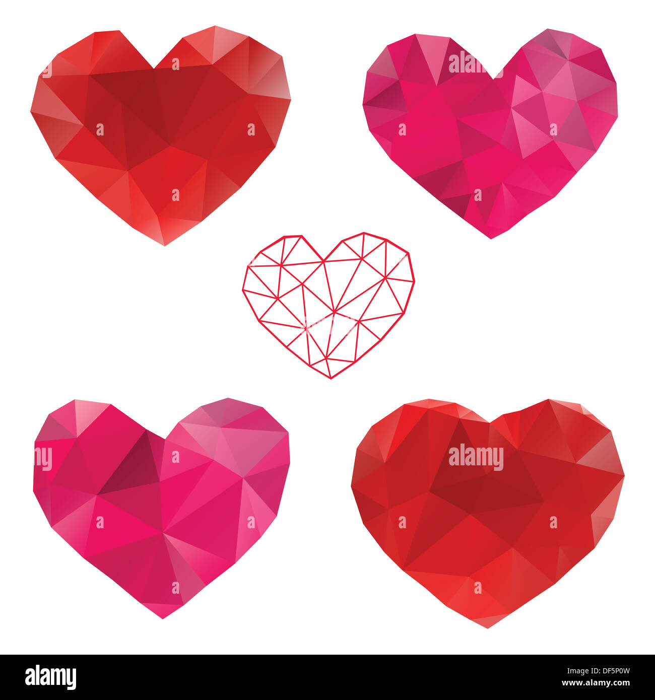 Heart. Love. Set of design elements Stock Photo - Alamy