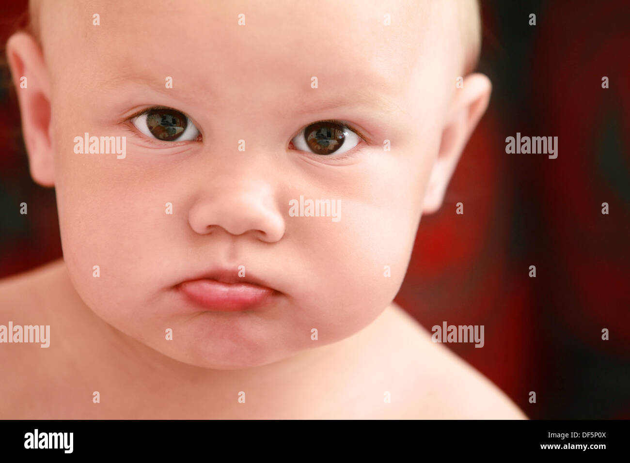 Baby portrait on white head shot hi-res stock photography and images ...
