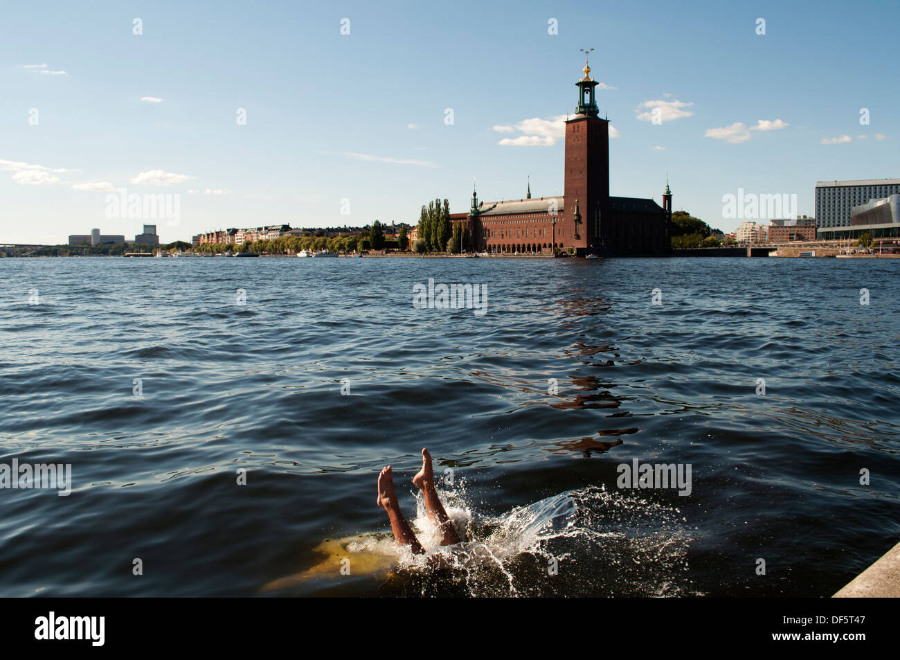Swimming in Sweden Stock Photo - Alamy