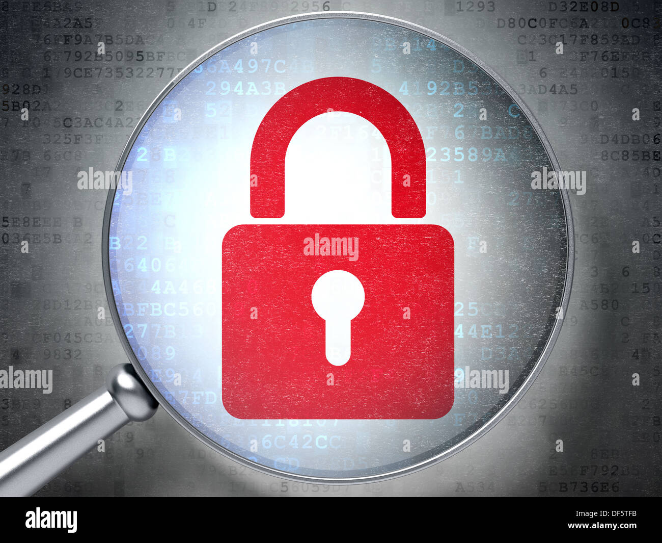 Red padlock binary background hi-res stock photography and images - Alamy