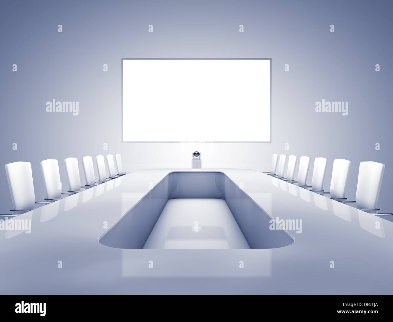Modern teleconferencing room , high resolution telepresence interior ...