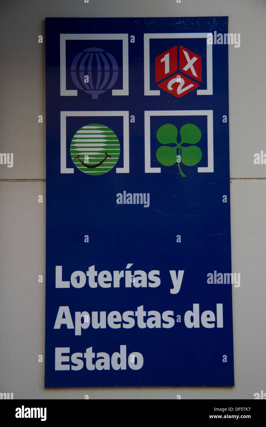 Spanish Lottery Sign Stock Photo - Alamy