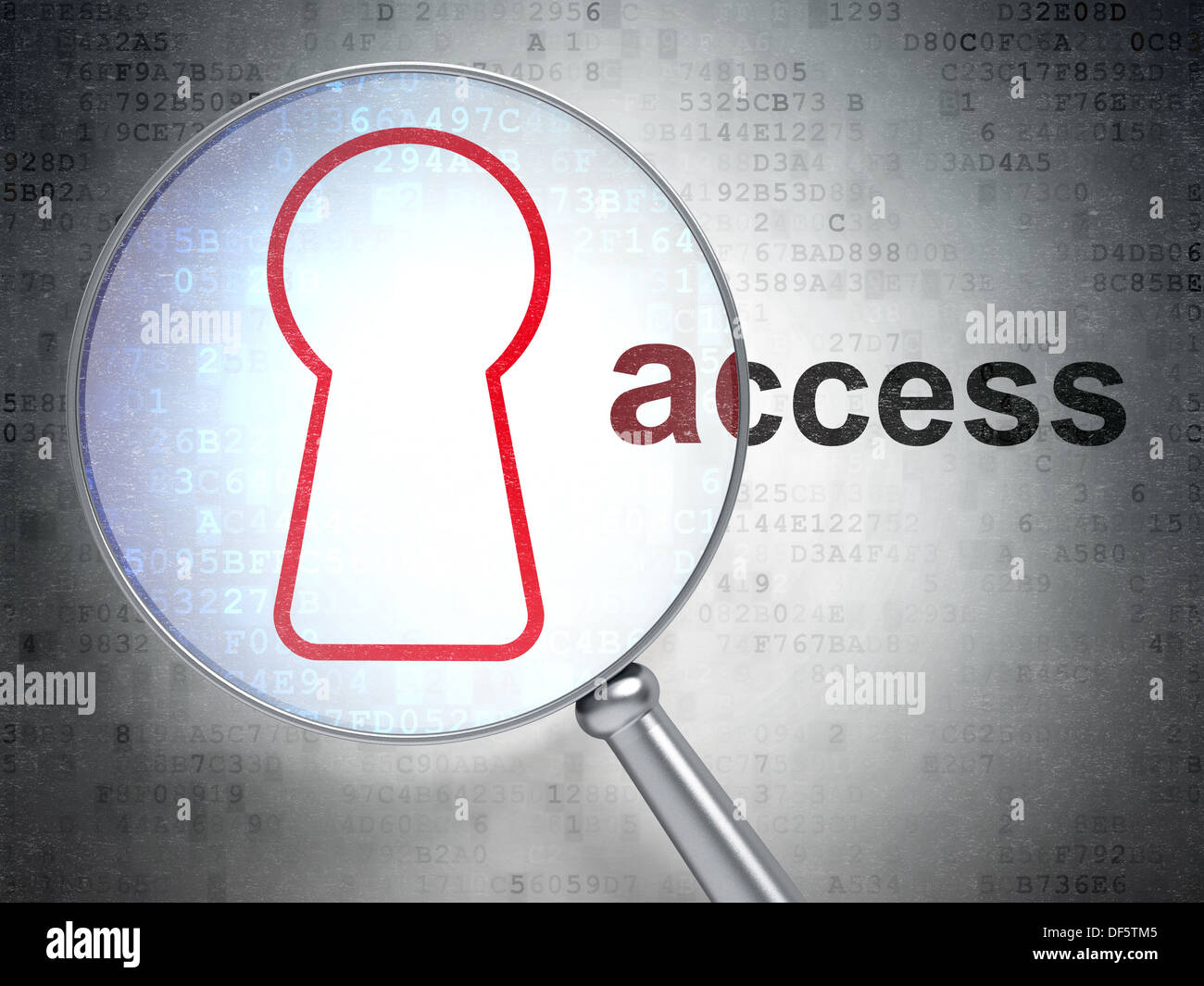 Keyhole icon and access word on digital background Stock Photo - Alamy