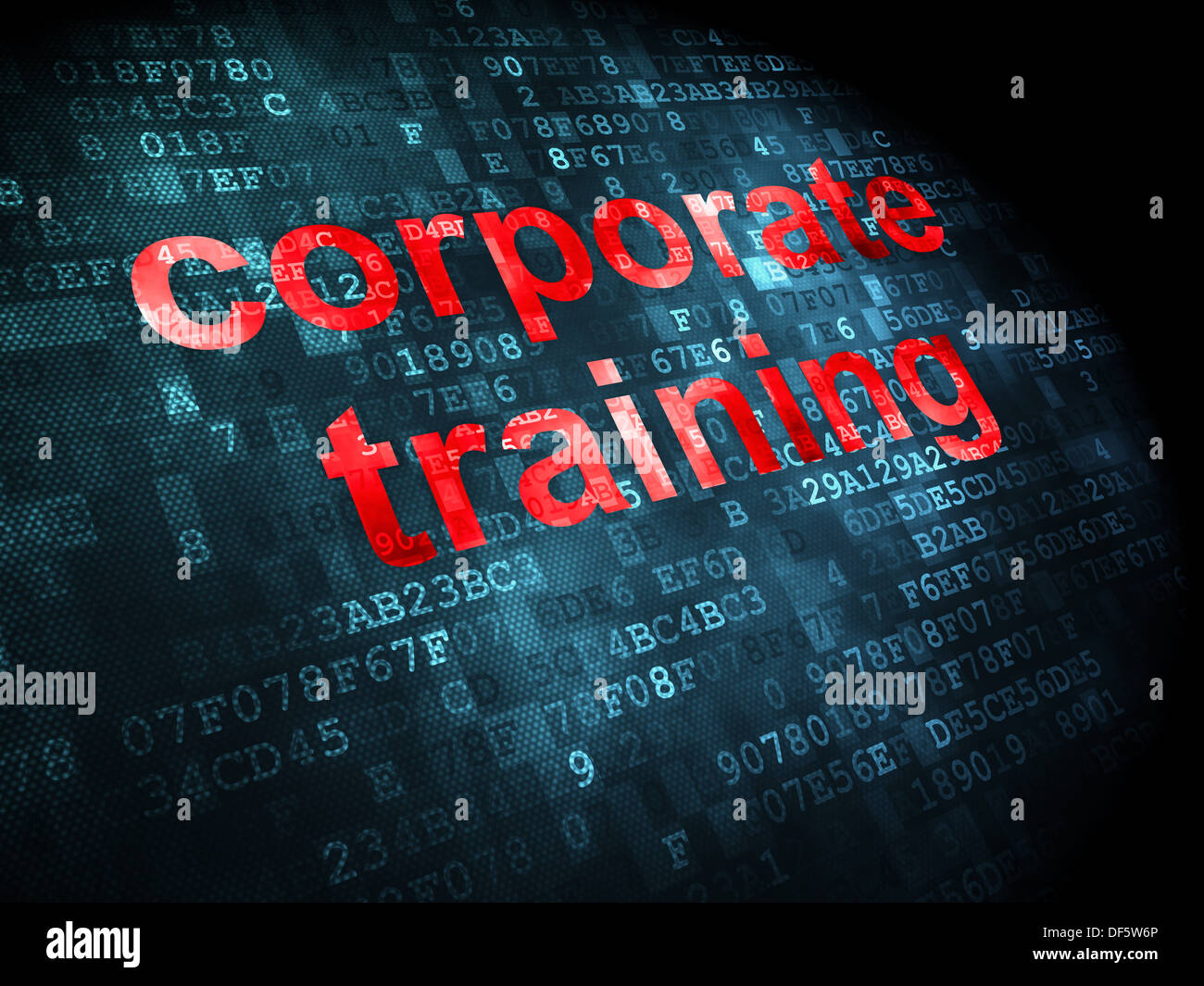 Education concept: corporate training on digital background Stock Photo ...