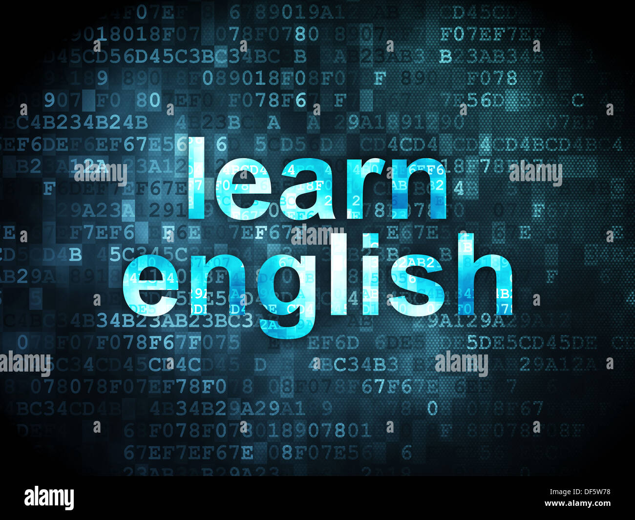 Education concept: learn english on digital background Stock Photo - Alamy