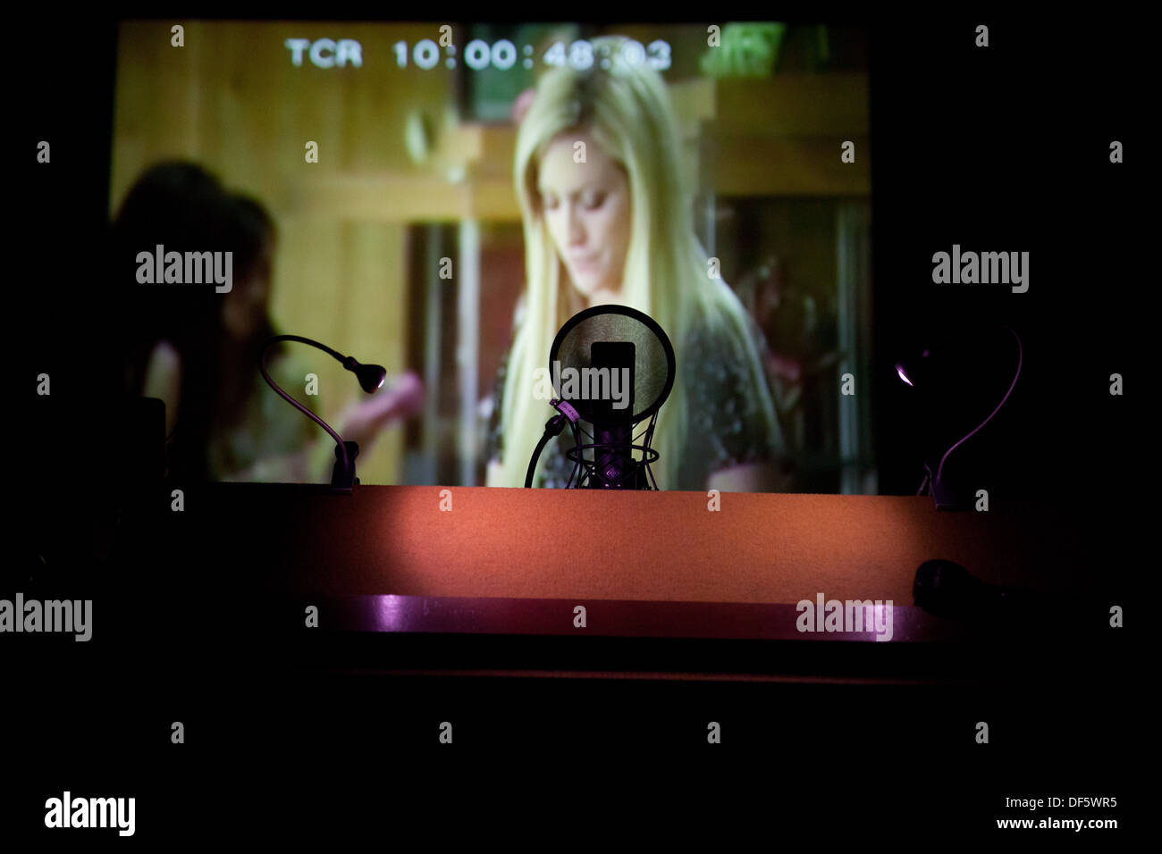 Sound recording studio at Cinecitta film studios in Rome, Italy Stock ...