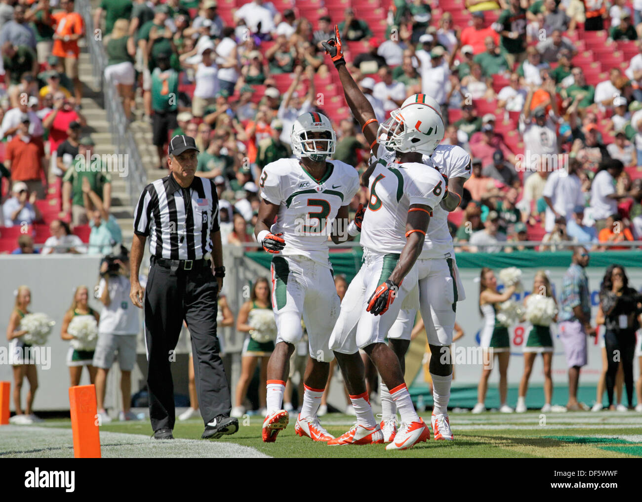 Florida, USA. 28 Sept 2013. Miami Hurricanes wide receiver Herb Waters ...
