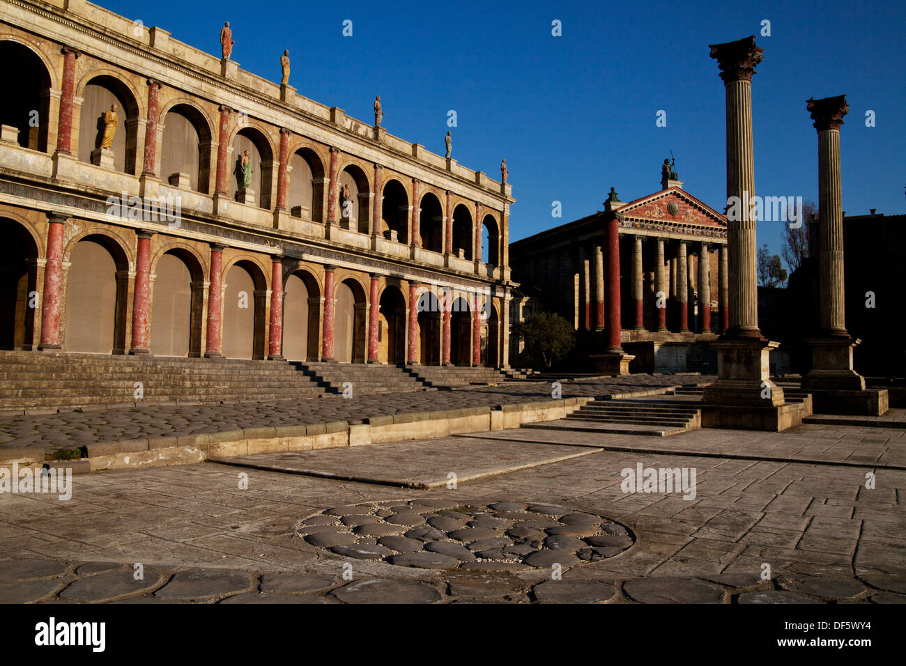 Streets of Ancient Rome are recreated at Cinecitta film studios in Rome ...