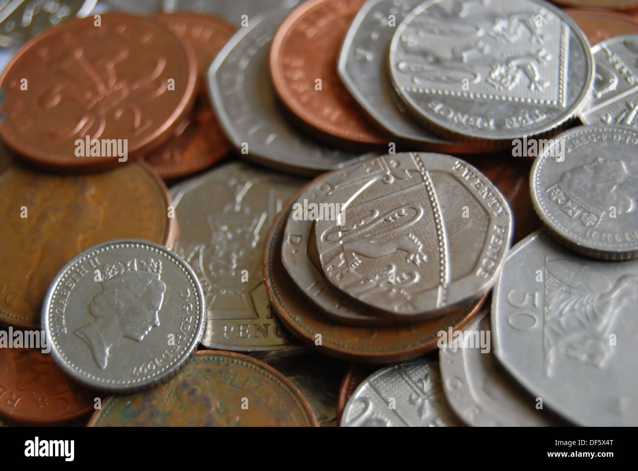 British pence coins hi-res stock photography and images - Alamy