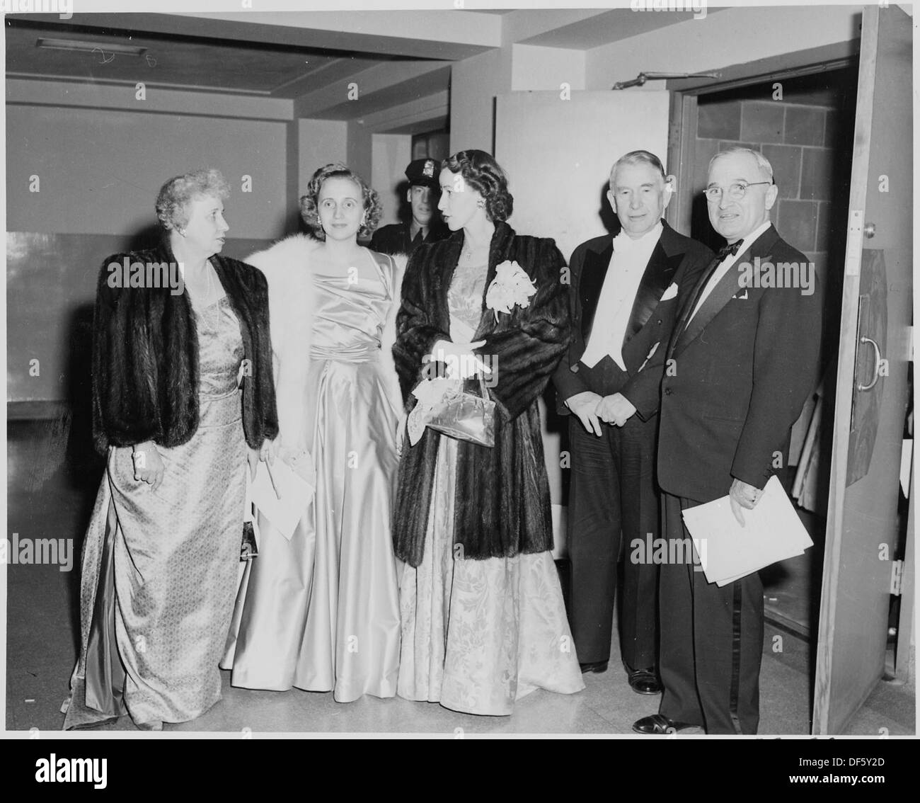 L to R, Bess Truman, Margaret Truman, Mrs. Max Truitt (daughter of ...