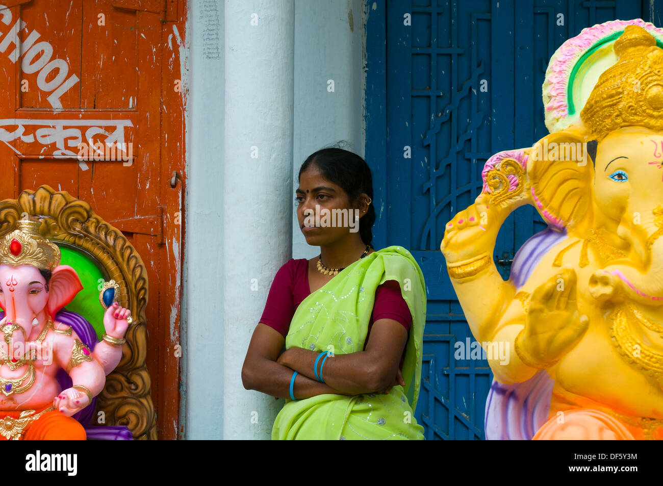 Ganesh idols on display for sale on the occasion of Ganesh Chaturthi ...