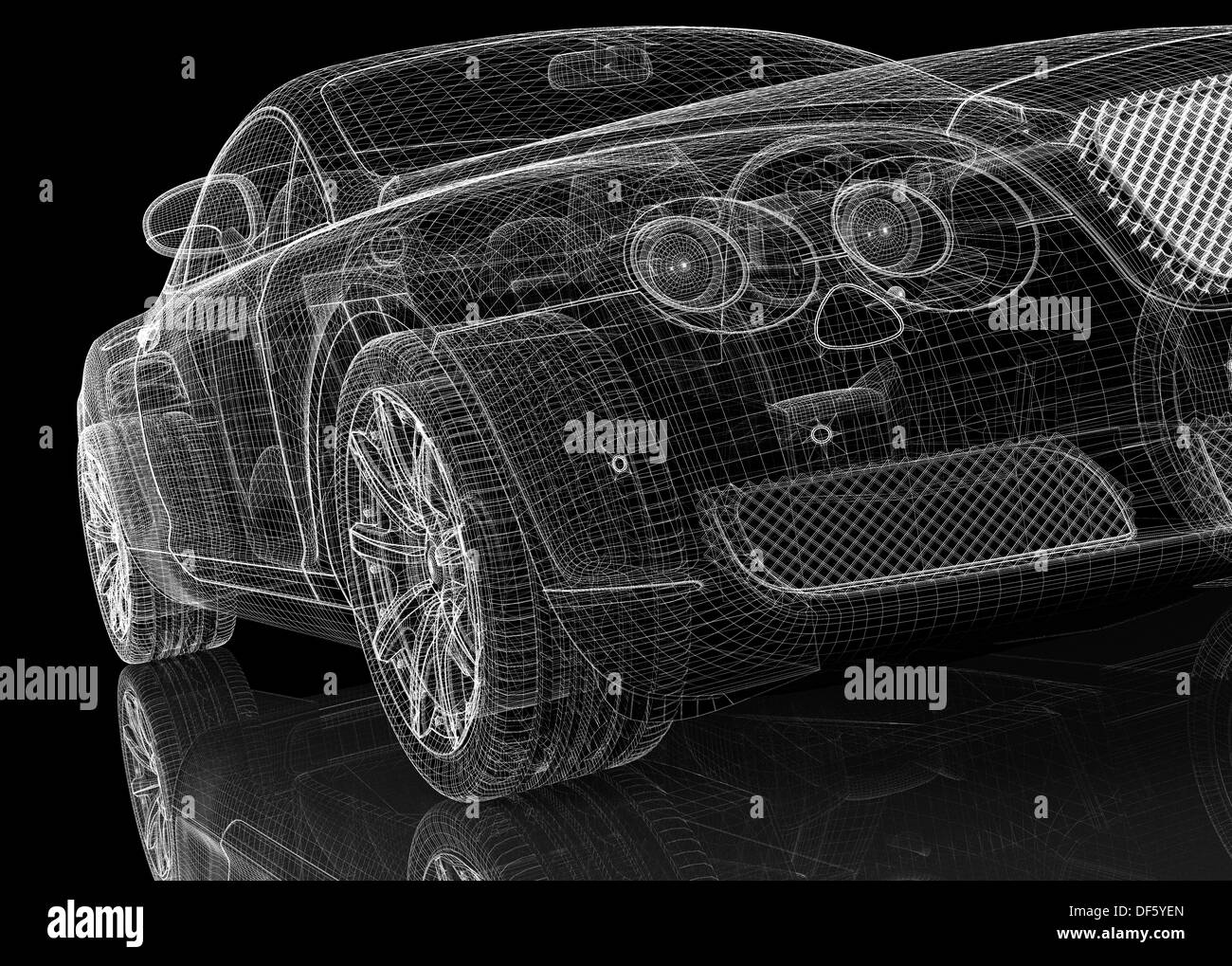 Car 3d model body structure hi-res stock photography and images - Alamy