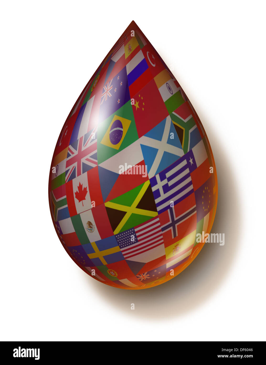 Global oil industry and petroleum icon with international flags in the ...