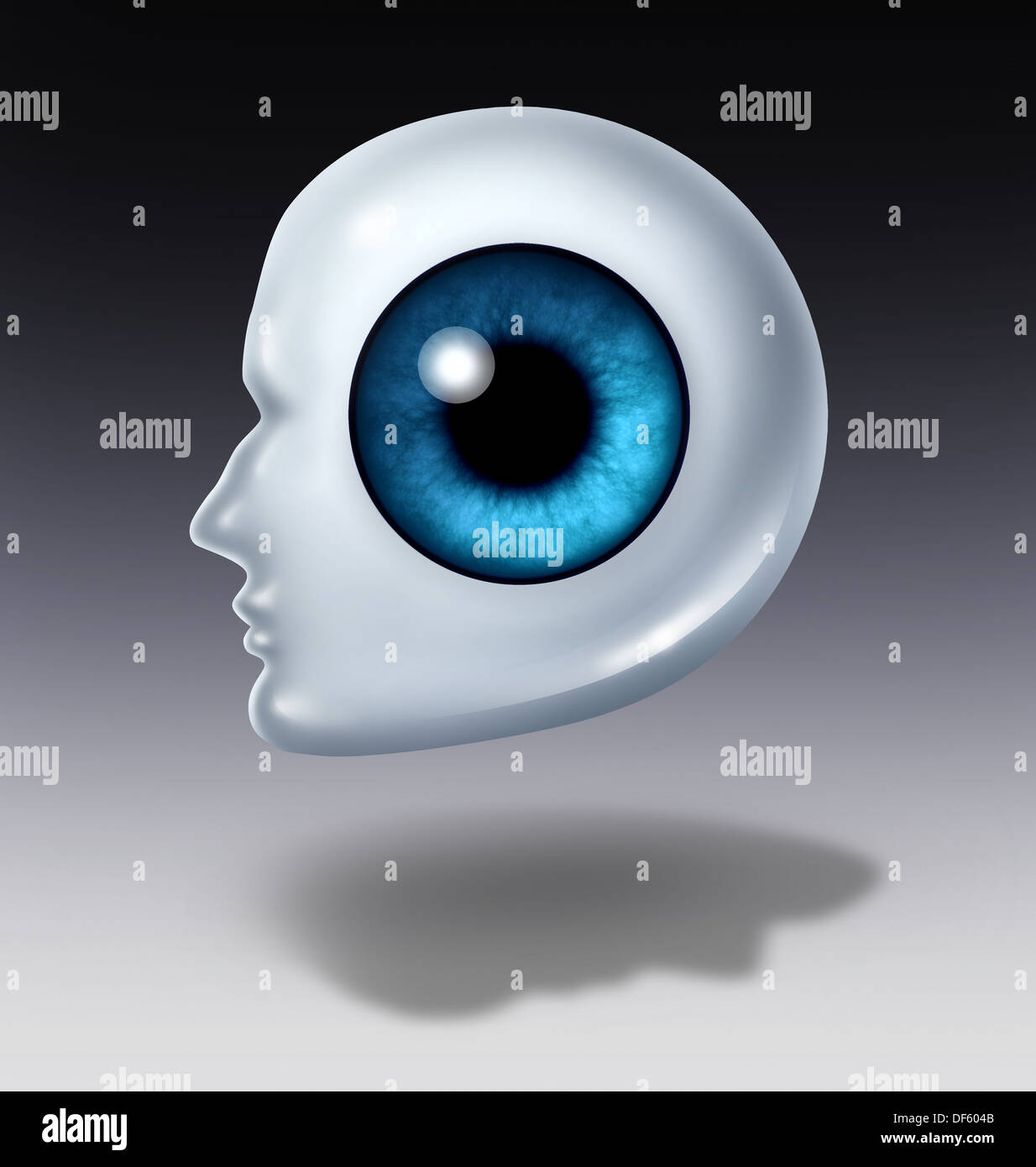 Human focus and inspection business concept with an eye ball in the ...