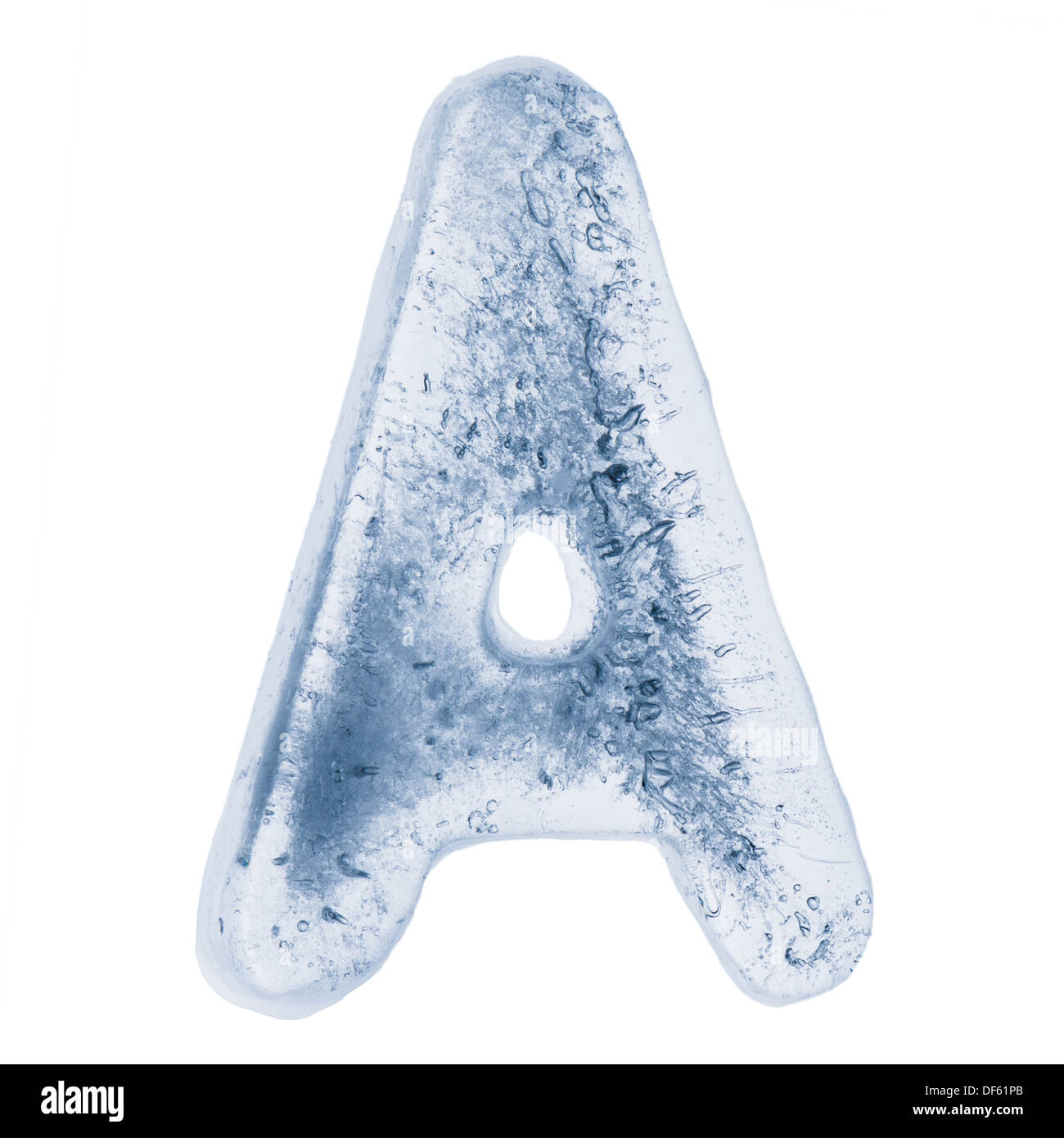 Letter A from an alphabet made out of ice Stock Photo - Alamy
