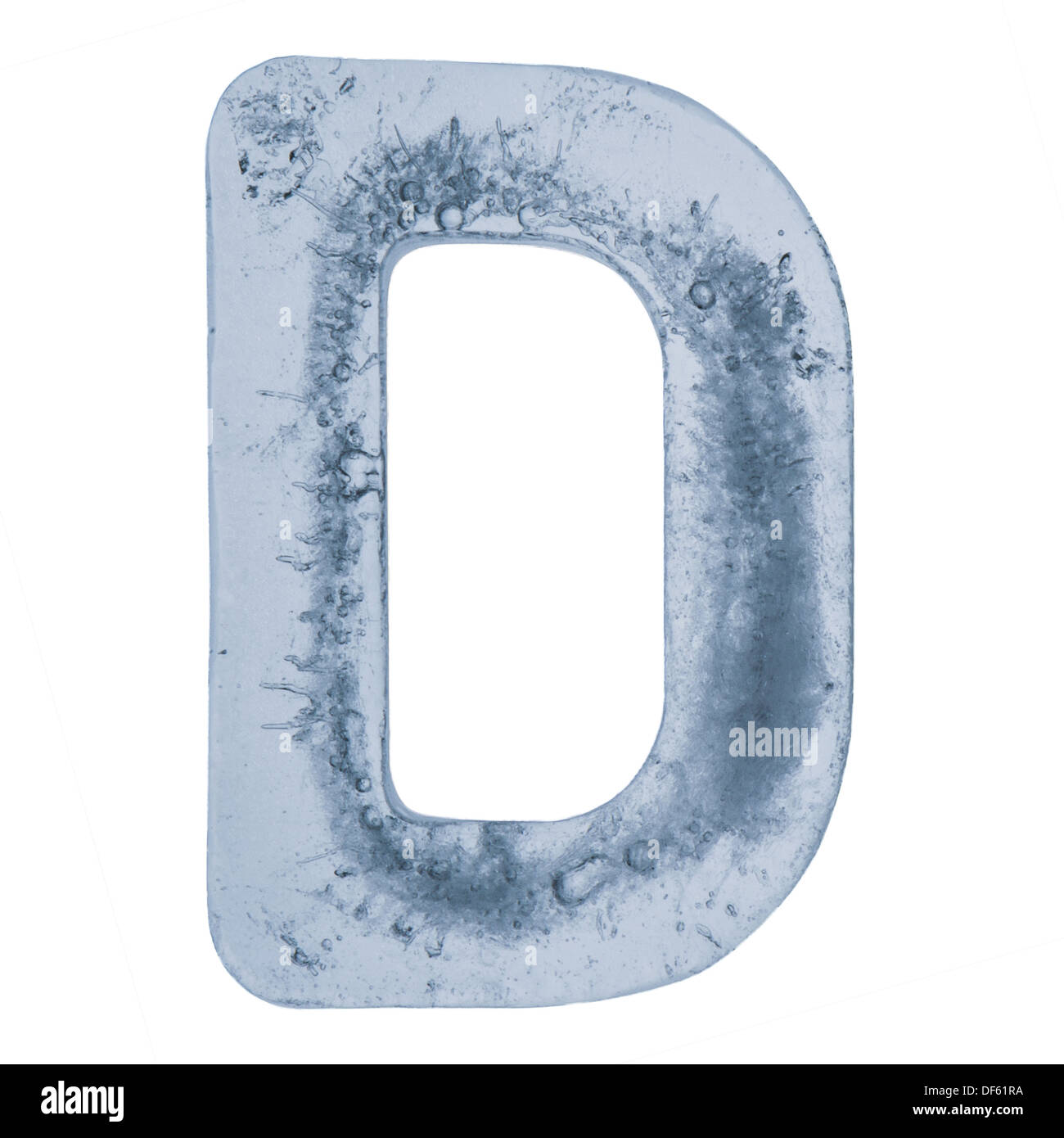 Letter D from an alphabet made out of ice Stock Photo - Alamy