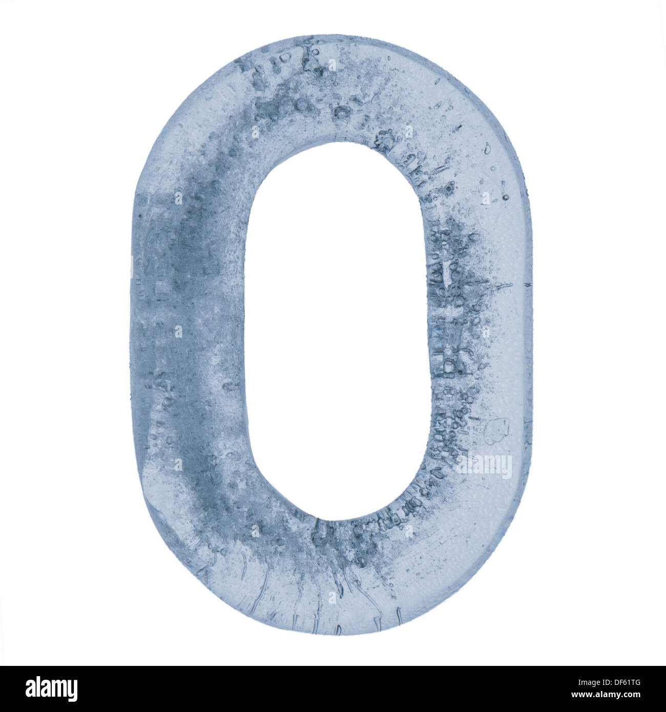 Letter O from an alphabet made out of ice Stock Photo - Alamy