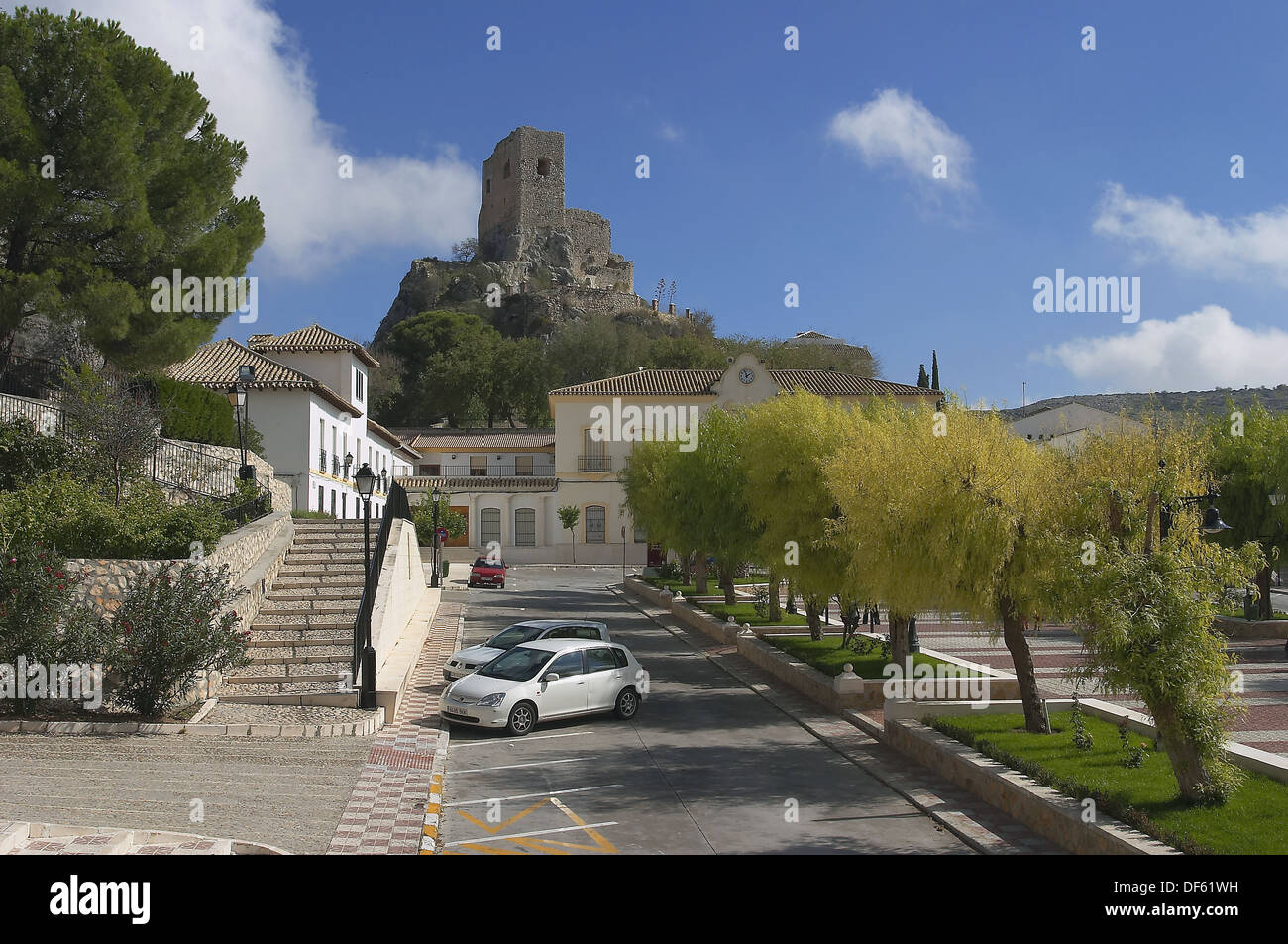 Plaza de España, town hall and castle (IX century), Luque. Córdoba ...