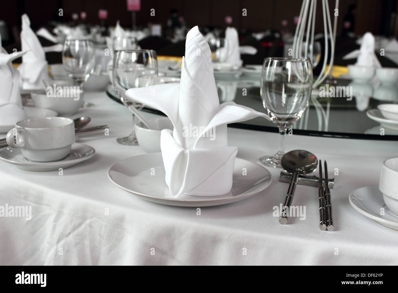 for Wedding guest table ready for party Stock Photo - Alamy