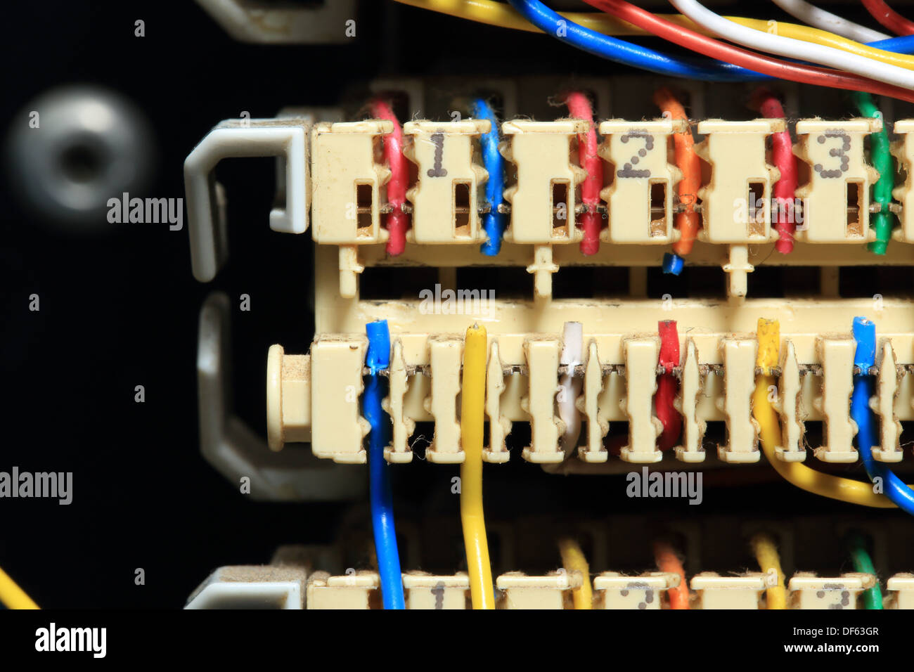 Telephone exchange computer cable hi-res stock photography and images ...
