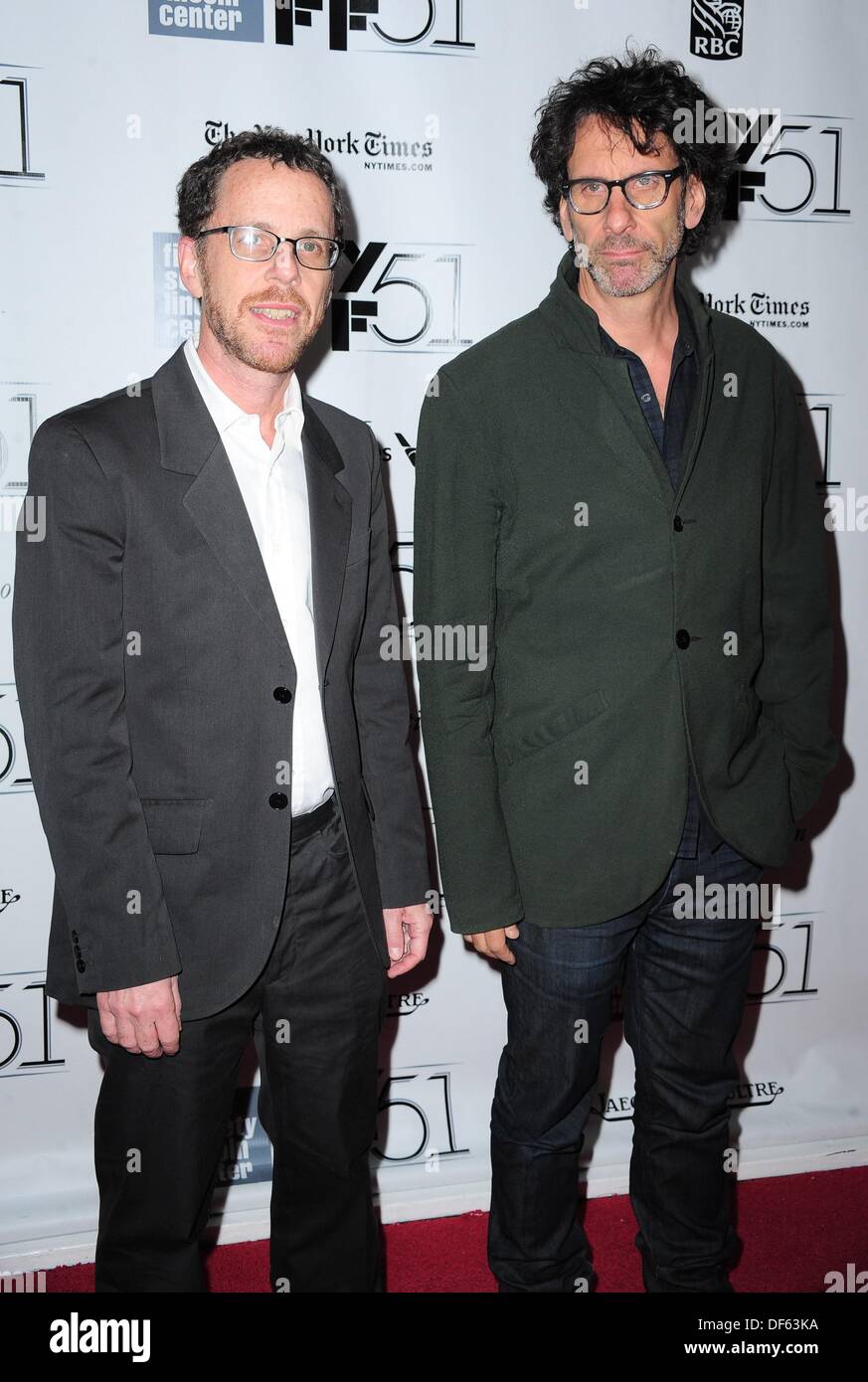 New York, NY. 28th Sep, 2013. Ethan Coen, Joel Coen at arrivals for ...