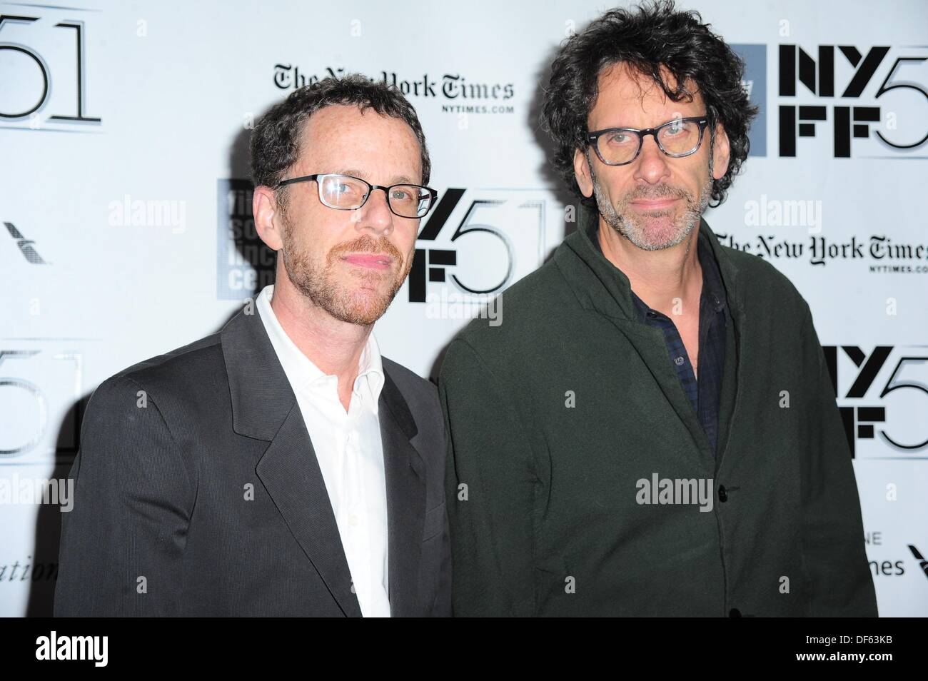 New York, NY. 28th Sep, 2013. Ethan Coen, Joel Coen at arrivals for ...