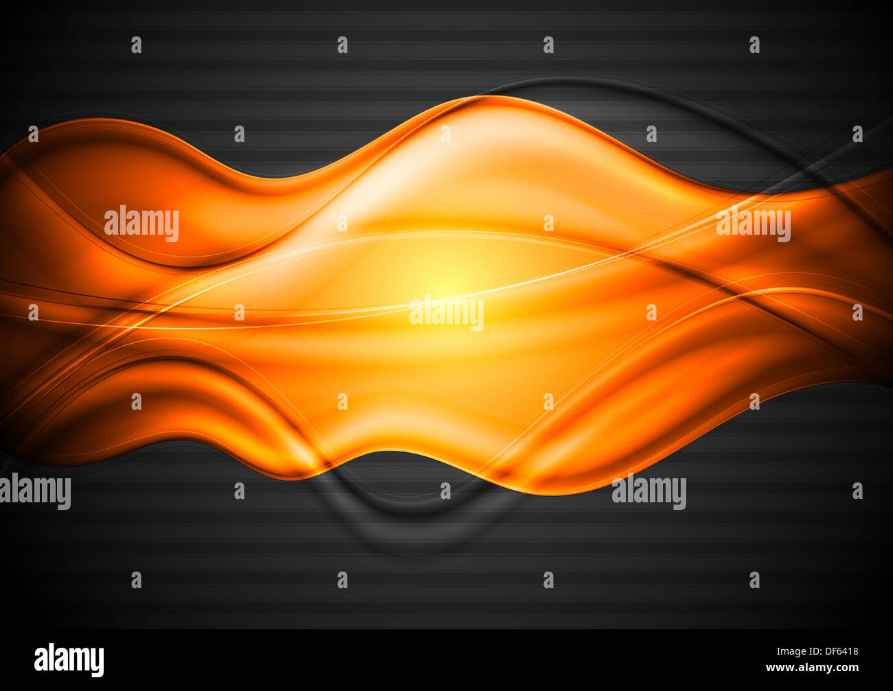 Abstract orange and black wavy background. Eps 10 vector design Stock ...