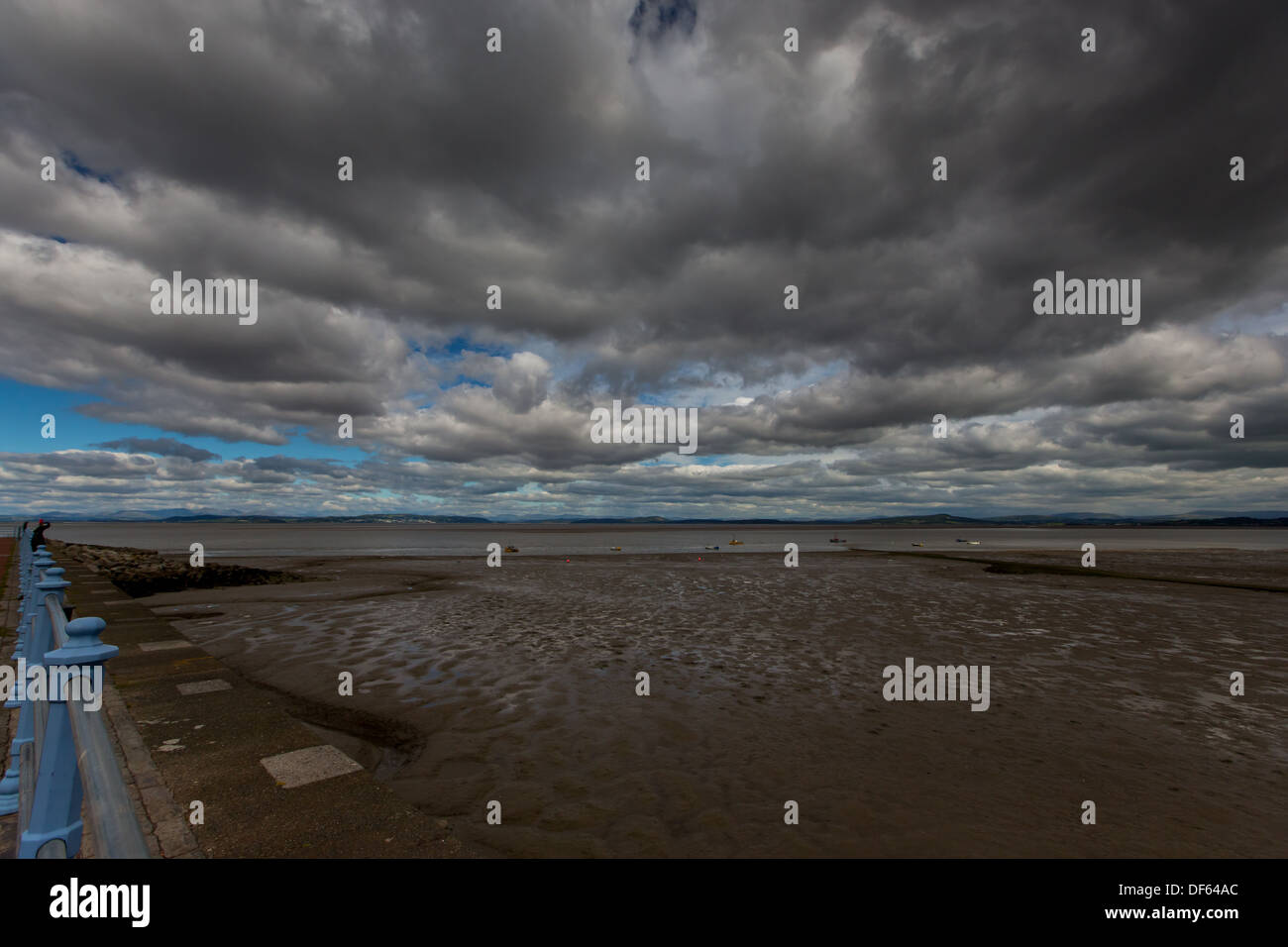 A wide angle view of Morecambe Bay with the tide out Stock Photo - Alamy