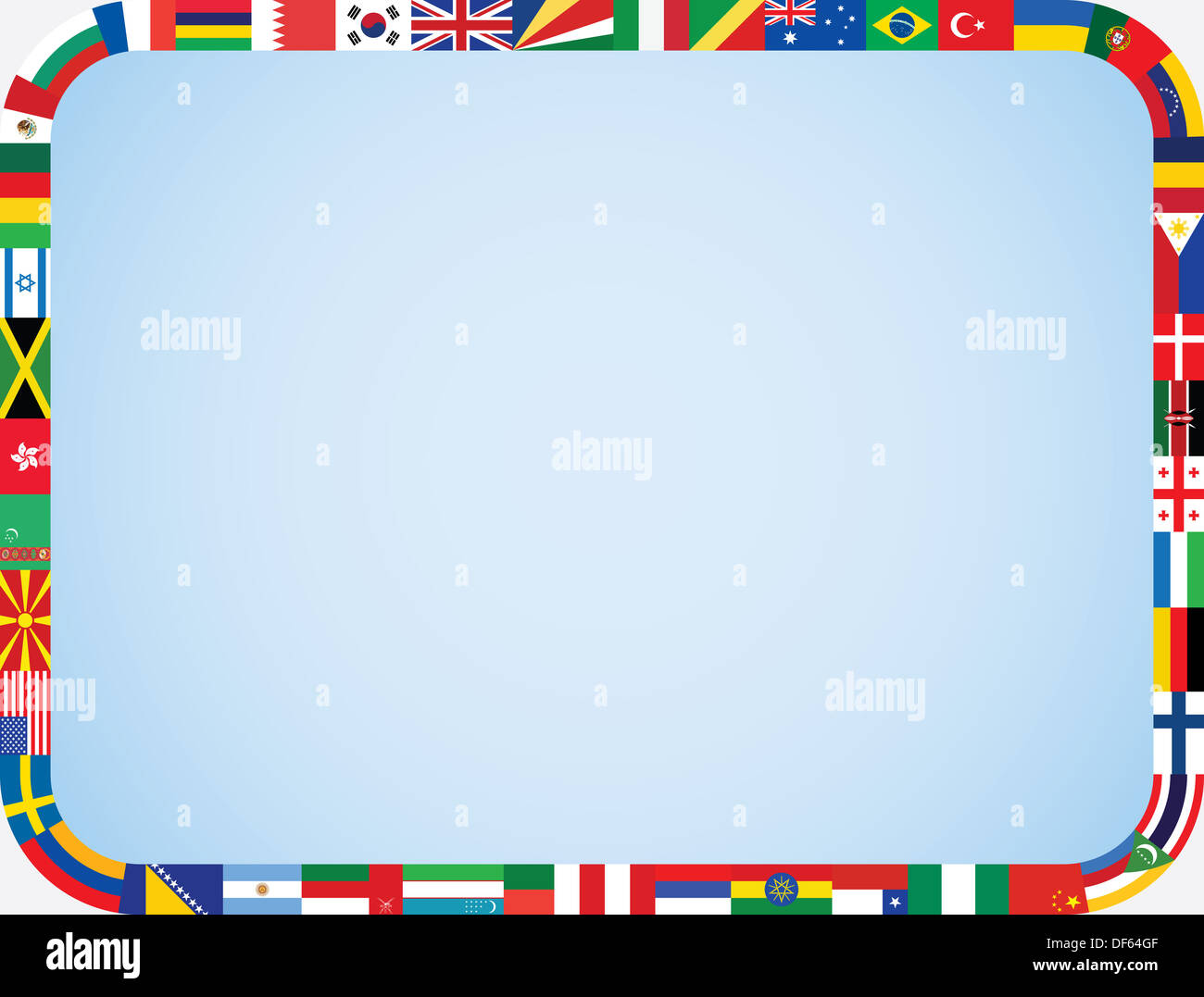 world flags frame with rounded corners Stock Photo - Alamy