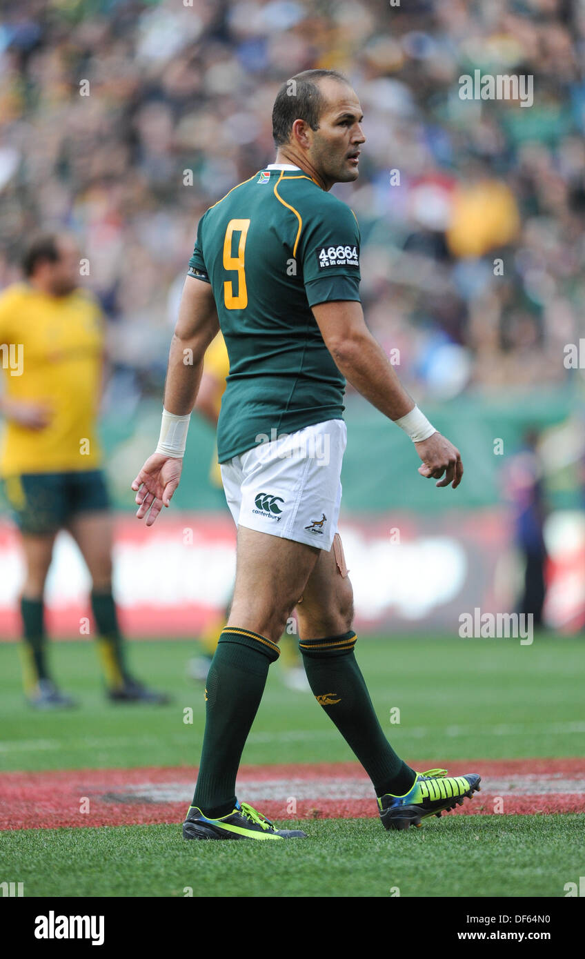 Cape Town, South Africa. 28 Sept 2013. , Fourie du Preez of South ...