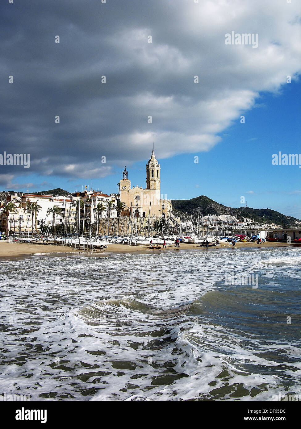 Mediterranean sea beachfront sitges spain hi-res stock photography and ...