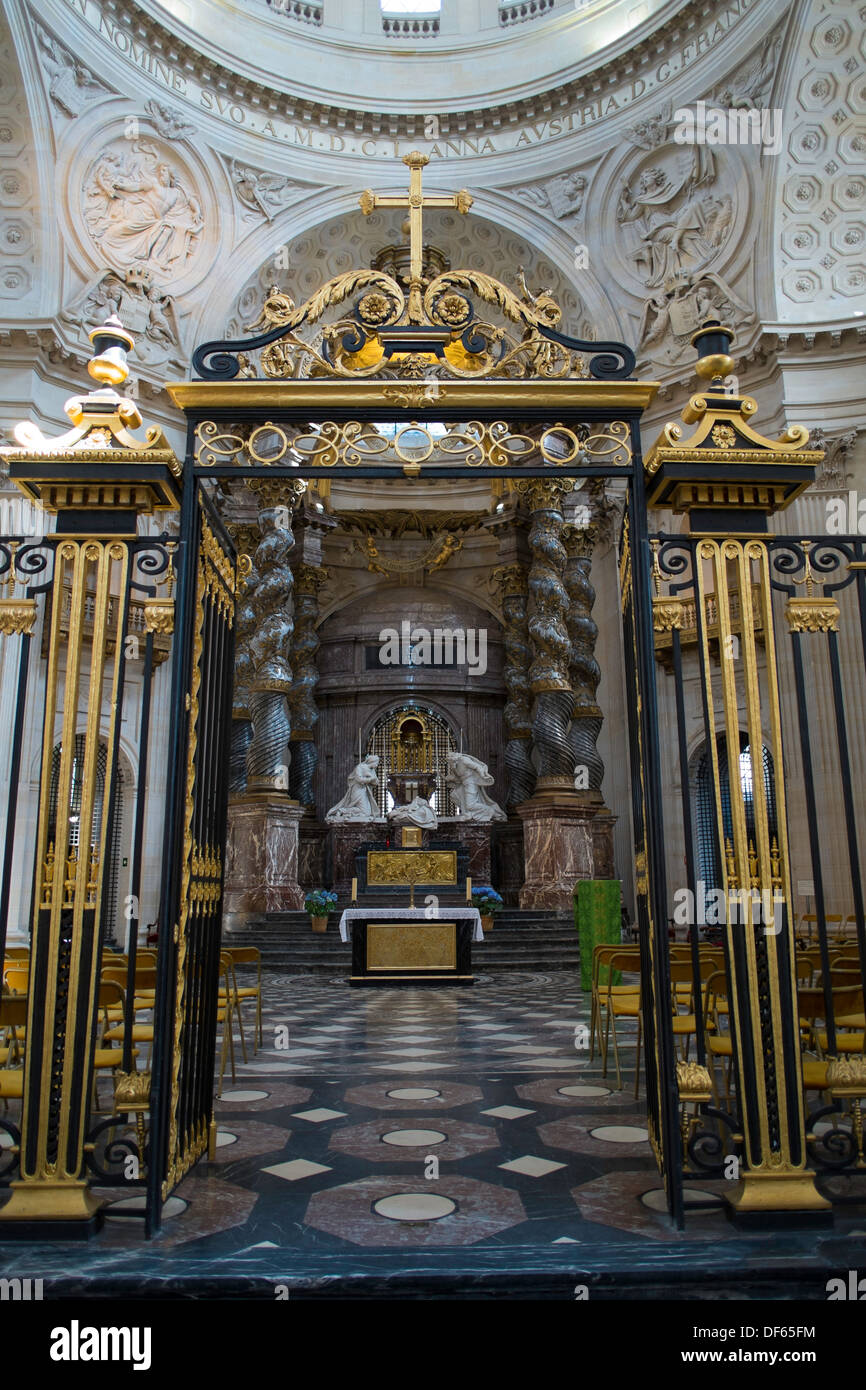 The Baroque altar at the church of Val-de-Grace, Paris, France Stock ...
