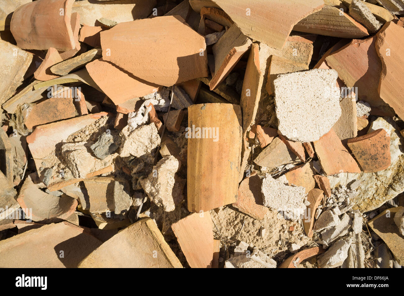 Full frame take of rubble on a construction site Stock Photo - Alamy