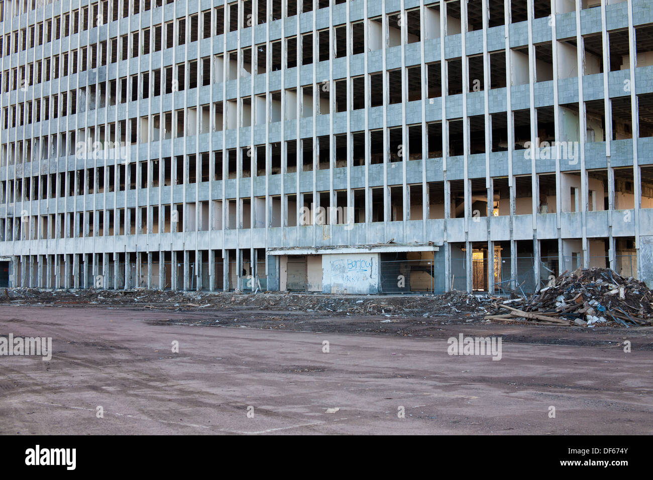 Structural Decay, ICI Offices, Billingham, Teesside Stock Photo - Alamy