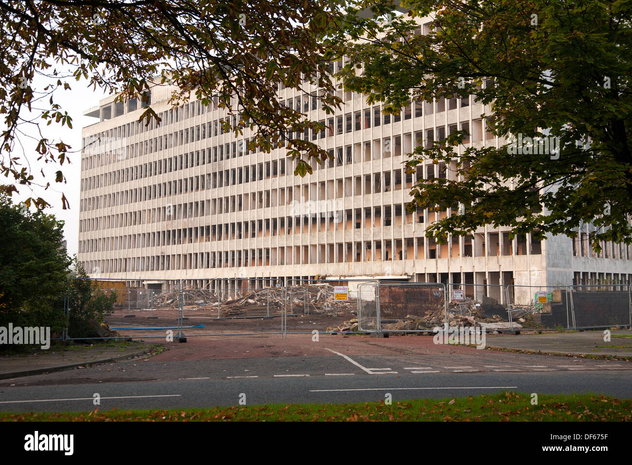 Structural Decay, ICI Offices, Billingham, Teesside Stock Photo - Alamy