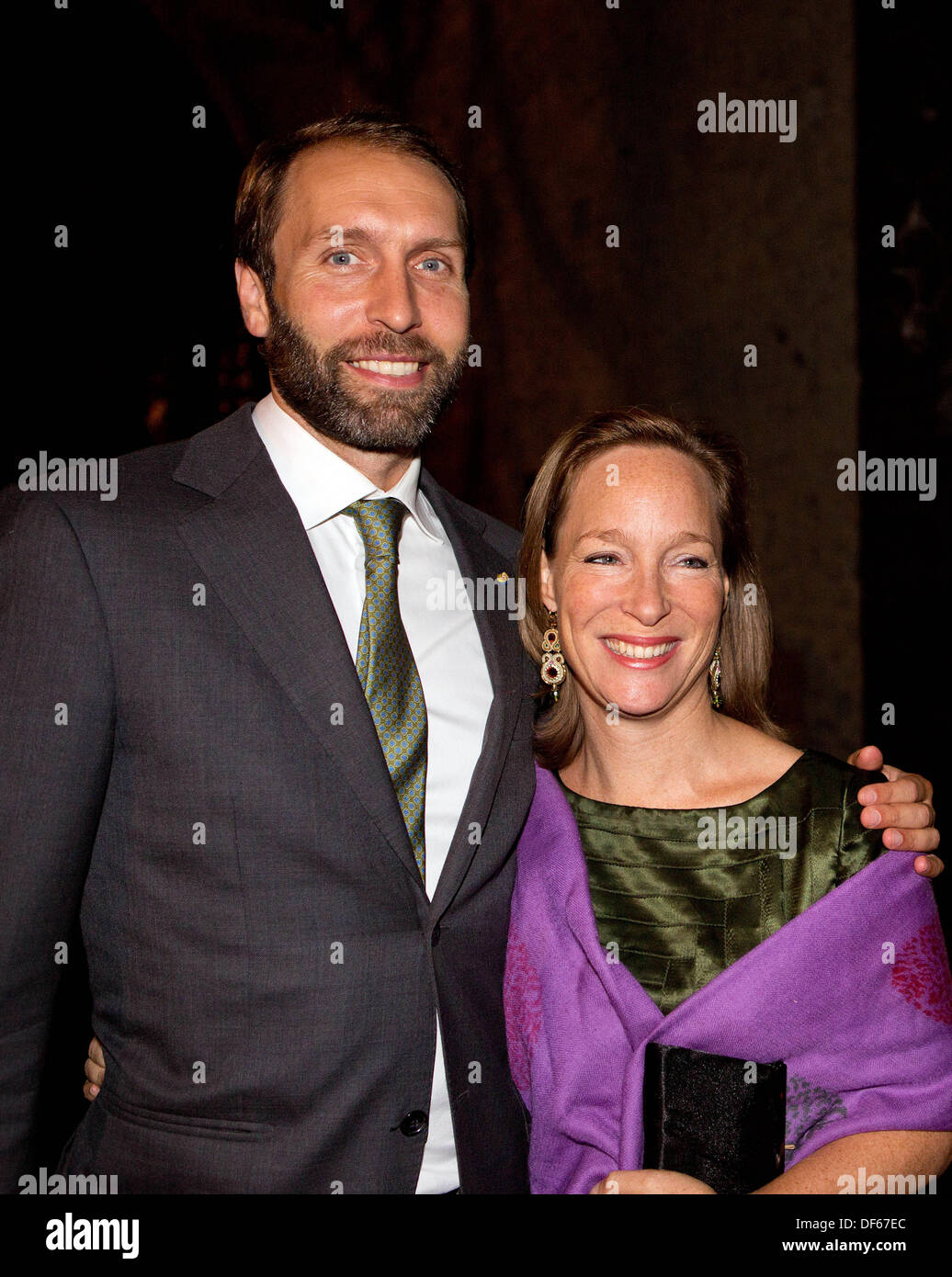 Princess Margarita de Bourbon de Parme, Tjalling ten Cate arrive for a ...