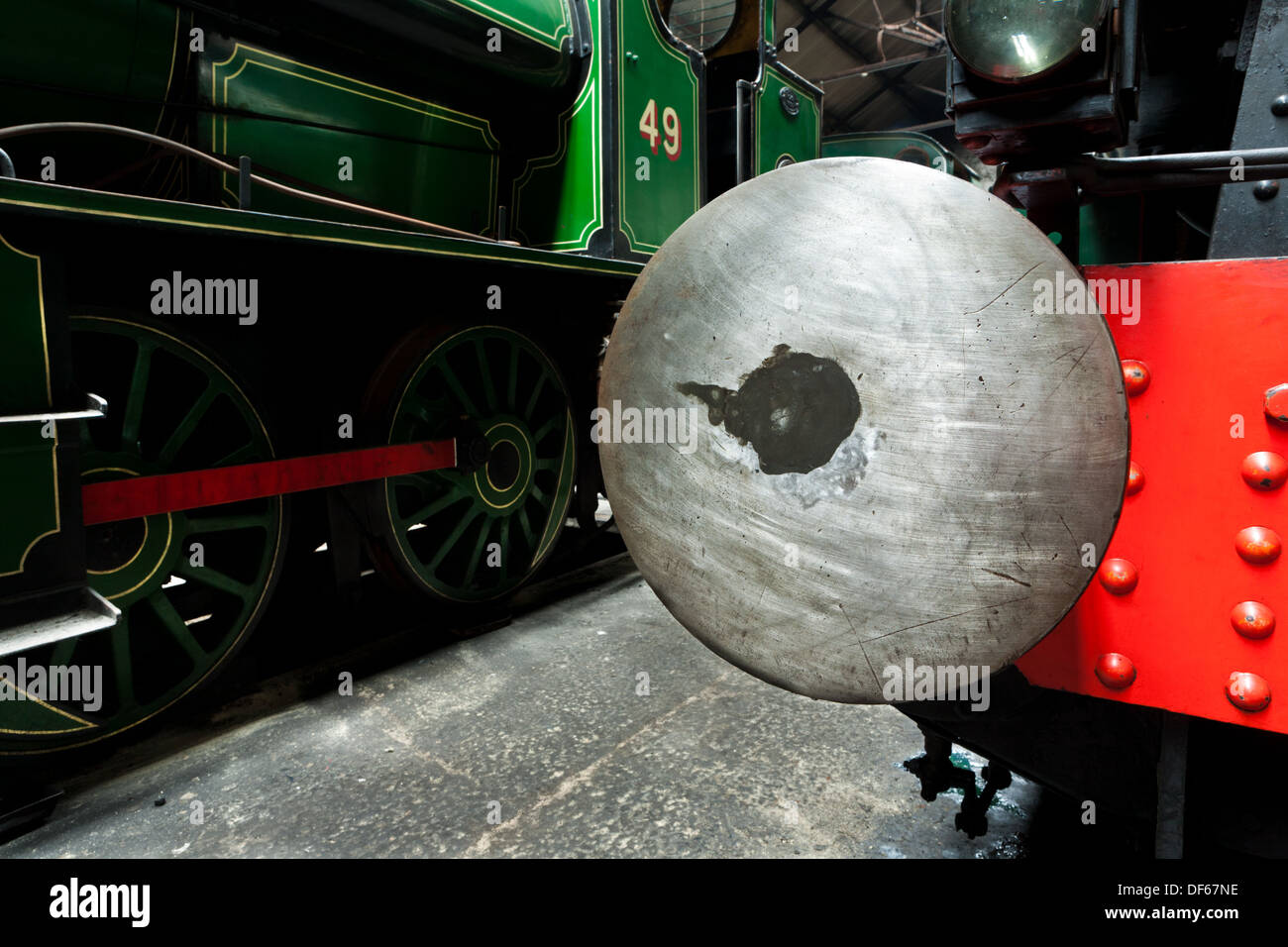 Saddle Tank Engine Buffer at Tanfield Railway, Co Durham, Engalnd Stock ...