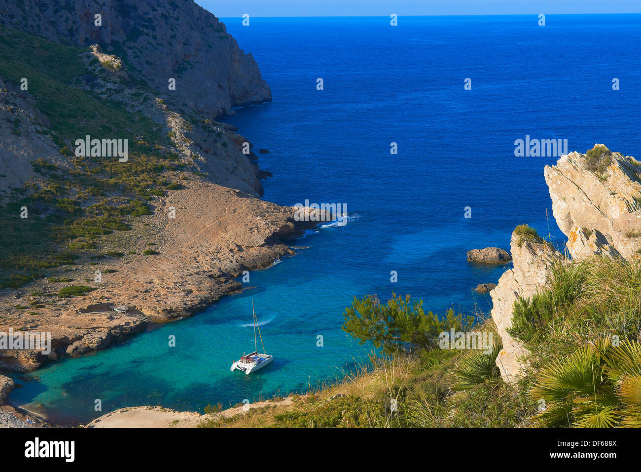 Cala Figuera, Cabo de Formentor, Formentor Cape, Serra de Tramuntana ...