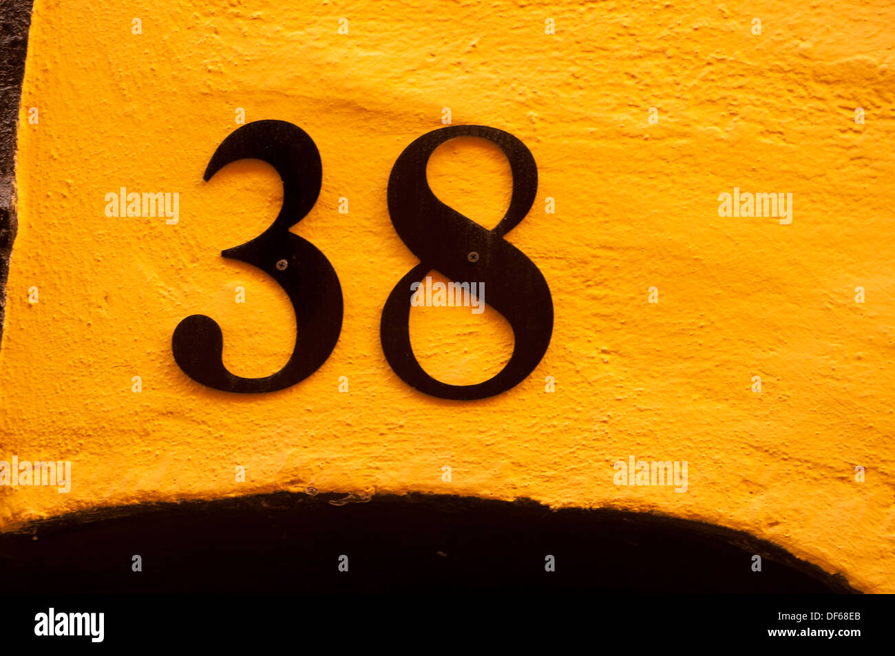 Number 38 sign hi-res stock photography and images - Alamy