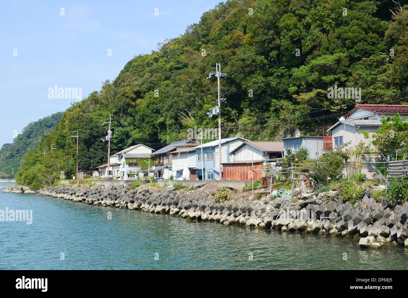 Okishima in Shiga Prefecture, Japan. This is Japan's only populated ...