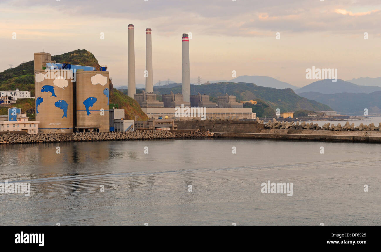 Power station at the harbour entrance to Taipei, Taiwan Stock Photo - Alamy