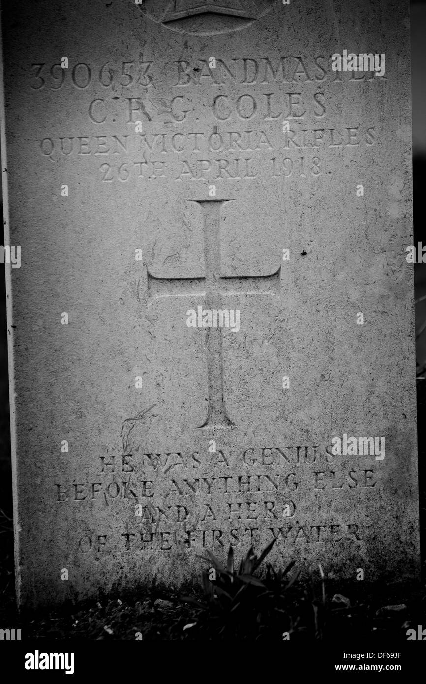 The grave of Cecil Frederic Coles, British musician and composer, in ...