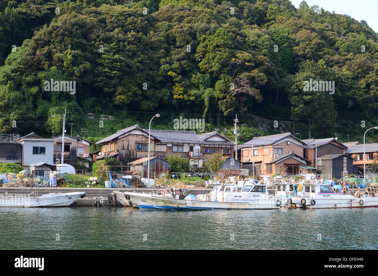 Okishima in Shiga Prefecture, Japan. This is Japan's only populated ...