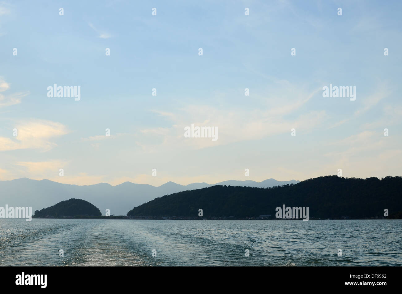 Okishima in Shiga Prefecture, Japan. This is Japan's only populated ...