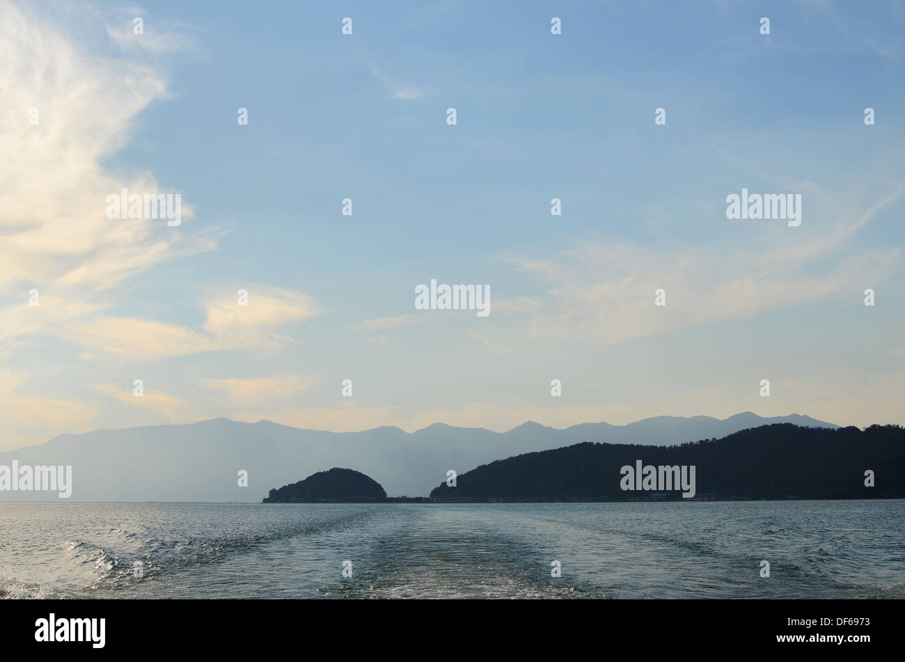 Okishima in Shiga Prefecture, Japan. This is Japan's only populated ...