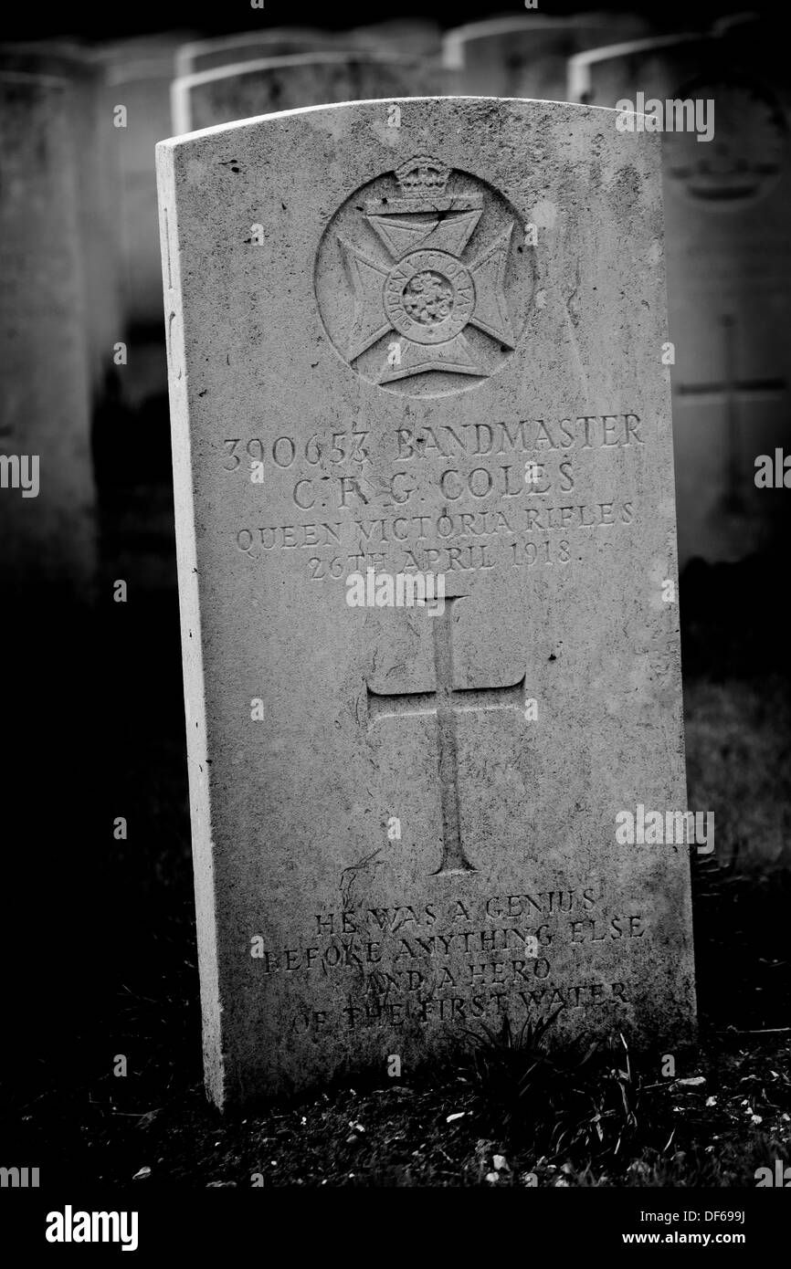 The grave of Cecil Frederic Coles, British musician and composer, in ...