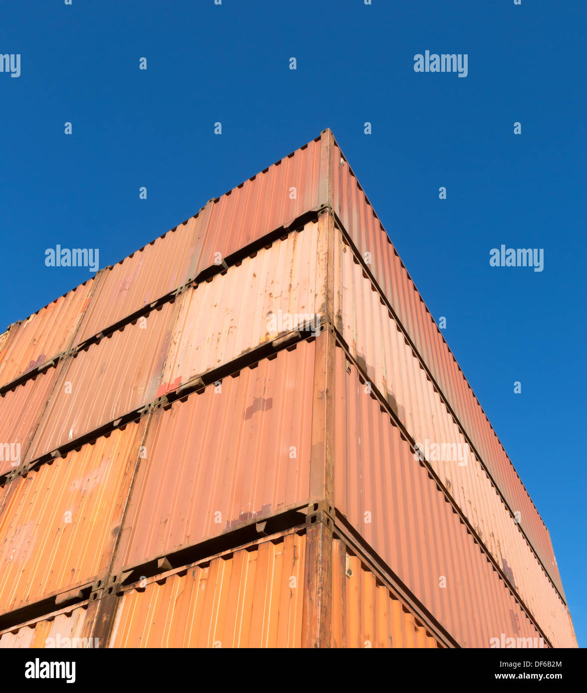 Stacked stacked container blue hi-res stock photography and images - Alamy