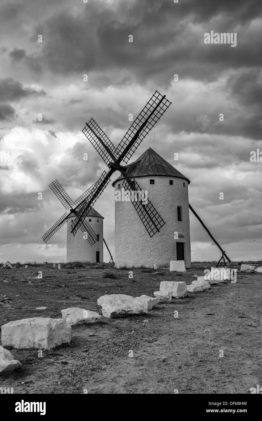 Windmills from medieval age in Campo de Criptana (Don Quixote's Land ...