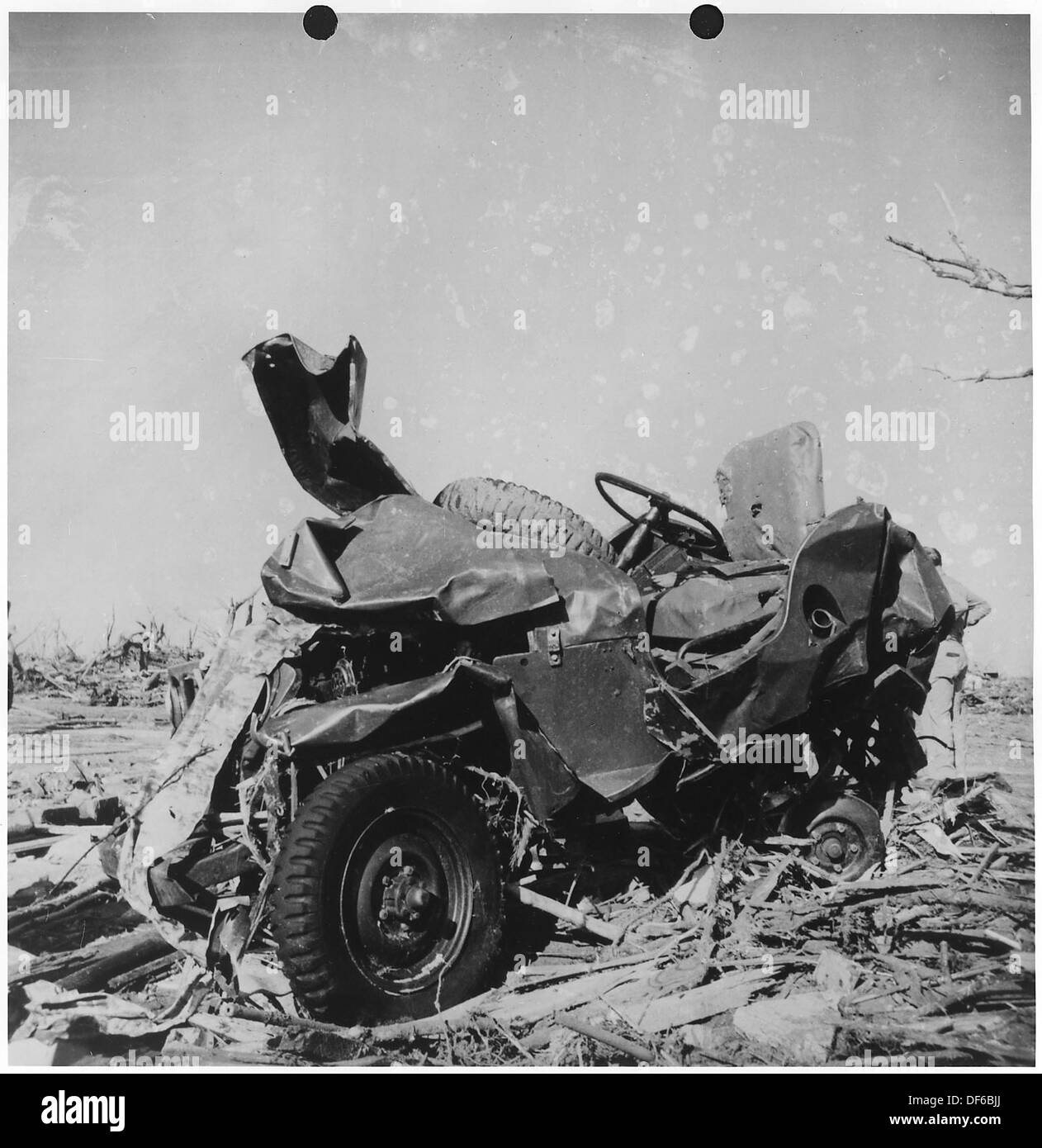 Jeep damaged by tornado. Udall, Kansas 283888 Stock Photo - Alamy